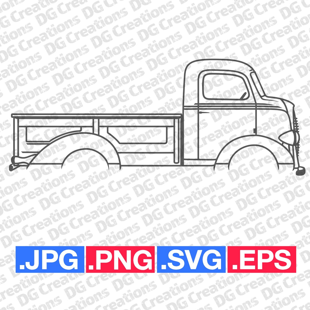 Ford COE Truck 1939 Pick up SVG Clip Art Graphic Art Instant Download ...