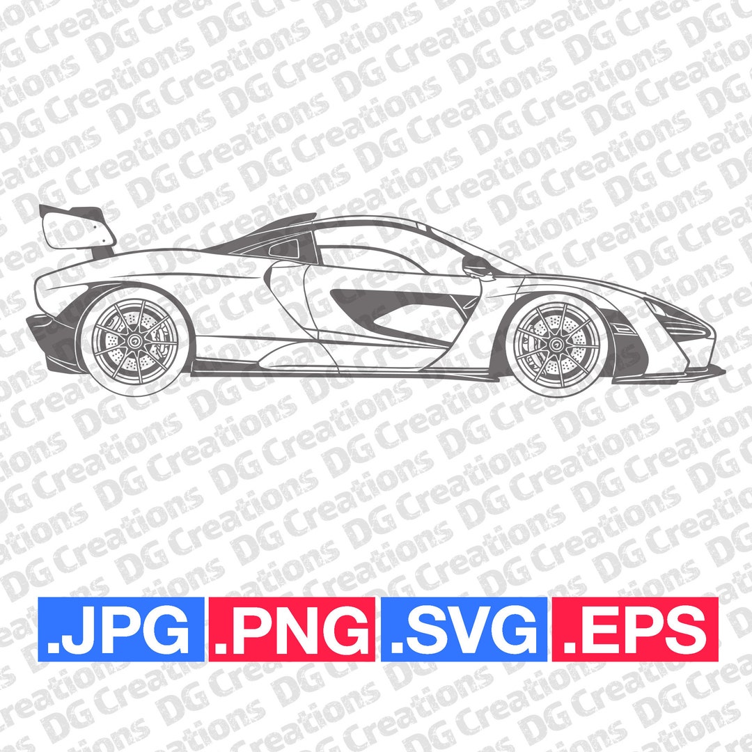 Mclaren Senna Supercar Full Sportscar Car SVG Clip Art Graphic Art ...