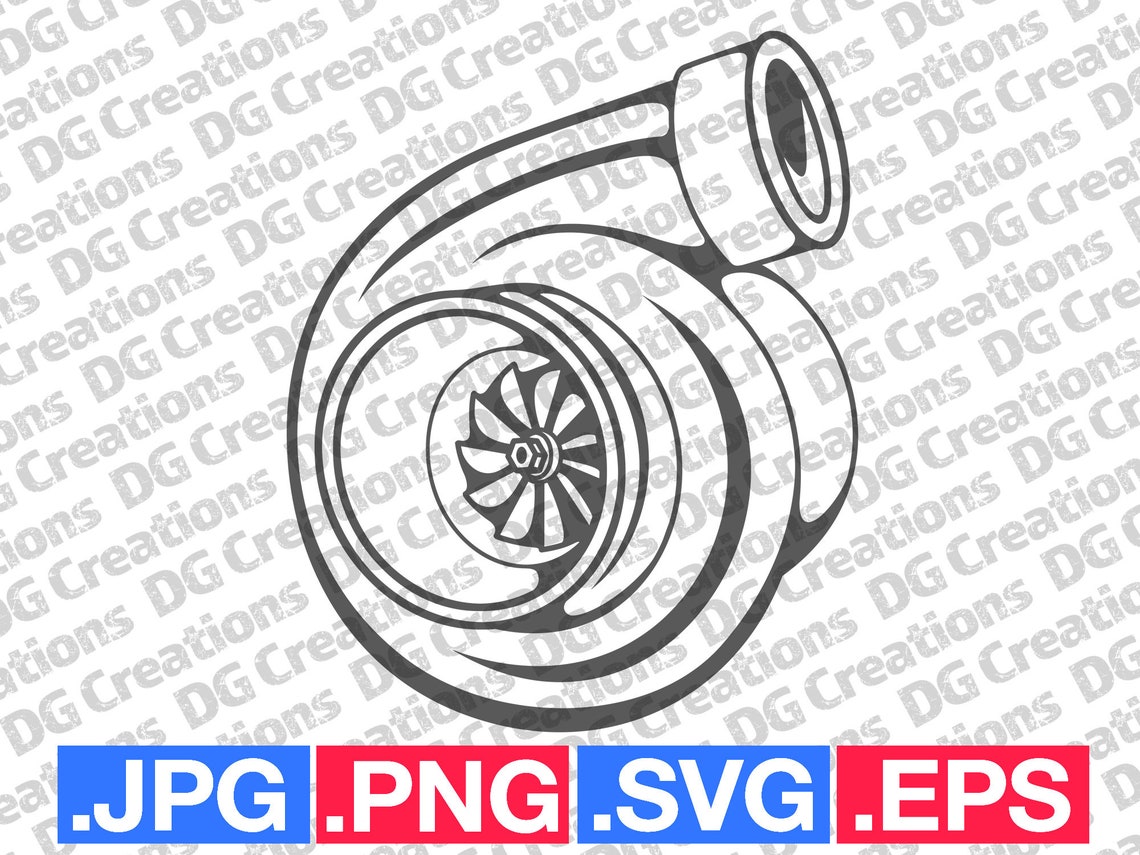 Turbocharger Turbo SVG Clip Art Graphic Art Instant Download - Etsy