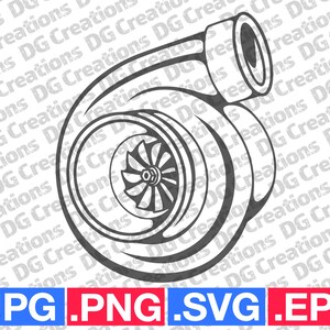 Turbocharger Turbo SVG Clip Art Graphic Art Instant Download - Etsy