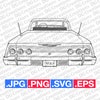 1964 Impala Svg, 1964 Impala Png, 1964 Impala Silhouette & Cricut Cut ...