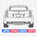 Cadillac CTS-V Sedan 2014 Rear Car SVG Clip Art Graphic Art Instant ...