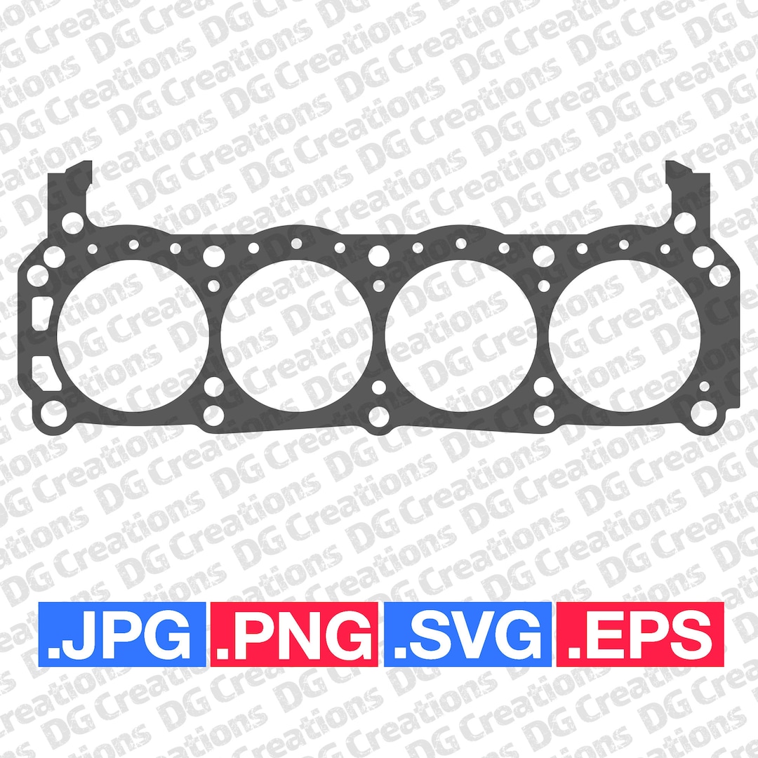 Small Block Ford Head Gasket SVG Clip Art Graphic Art Instant Download ...