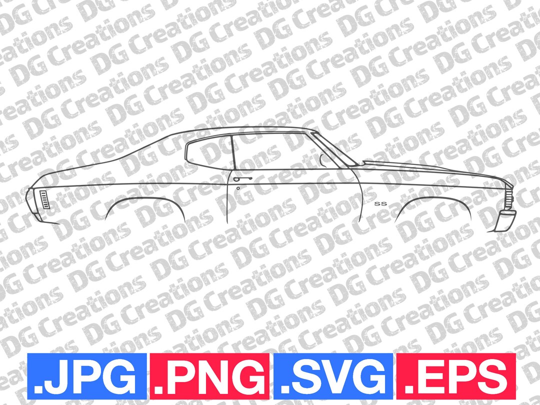Chevrolet Chevelle 1972 Car SVG Clip Art Graphic Art Instant - Etsy
