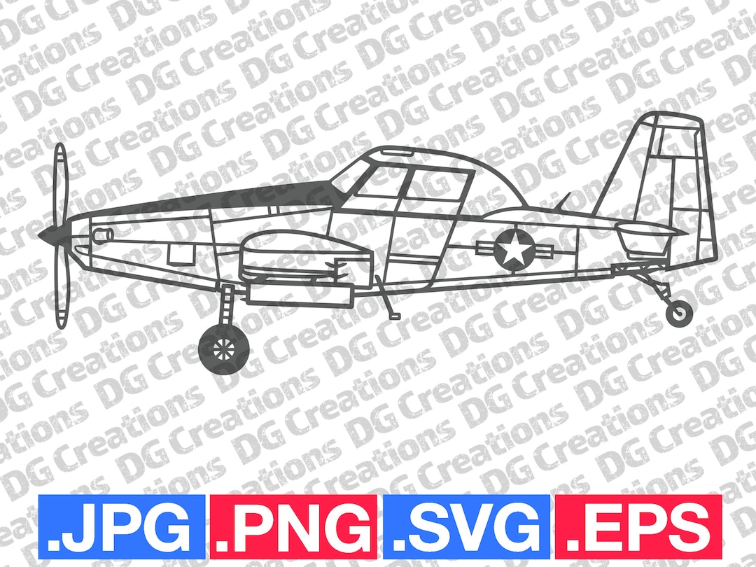 Air Tractor OA-1K Sky Warden Military Plane Airplane Side SVG - Etsy