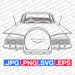 Impala 1960 Rear Continental Classic Car SVG Clip Art Graphic Art ...