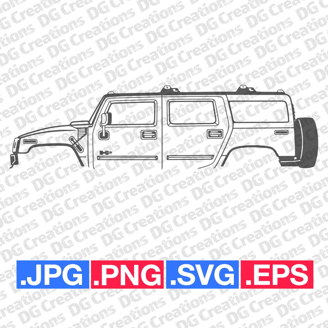 Hummer H2 SUV Car SVG Clip Art Graphic Art Instant Download ...