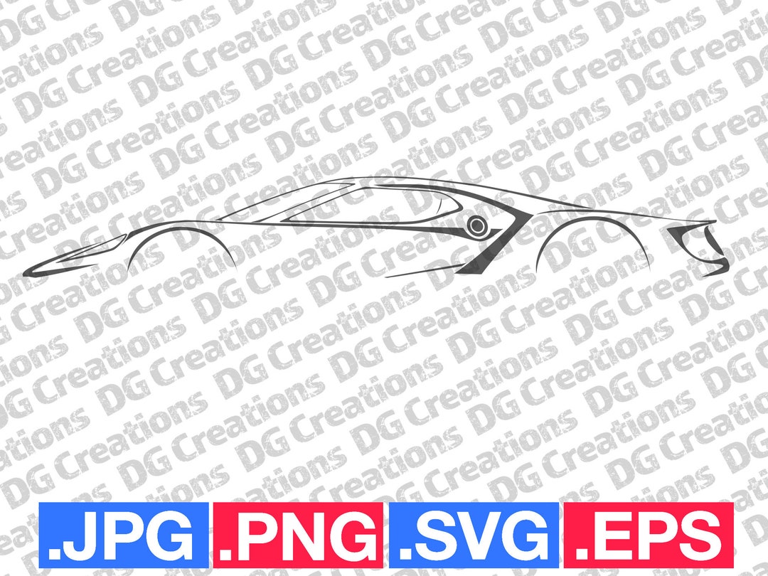 Ford GT Supercar SVG Clip Art Graphic Art Instant Download - Etsy