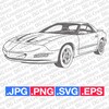 Chevrolet Impala 1959 Rear Convertible Classic Car SVG Clip Art Graphic ...