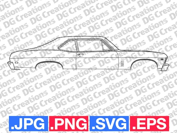Chevrolet Nova 1969 Car SVG Clip Art Graphic Art Instant - Etsy