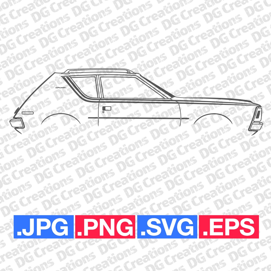 AMC Gremlin Car SVG Clip Art Graphic Art Instant Download Car ...