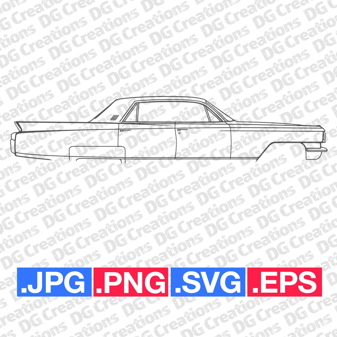 Cadillac Deville 1963 Car SVG Clip Art Graphic Art Instant Download ...