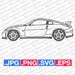 Nissan 350Z Nismo Side Sportscar Car SVG Clip Art Graphic Art Instant ...