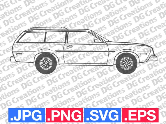 Ford Pinto Wagon Full Car SVG Clip Art Graphic Art Instant | Etsy