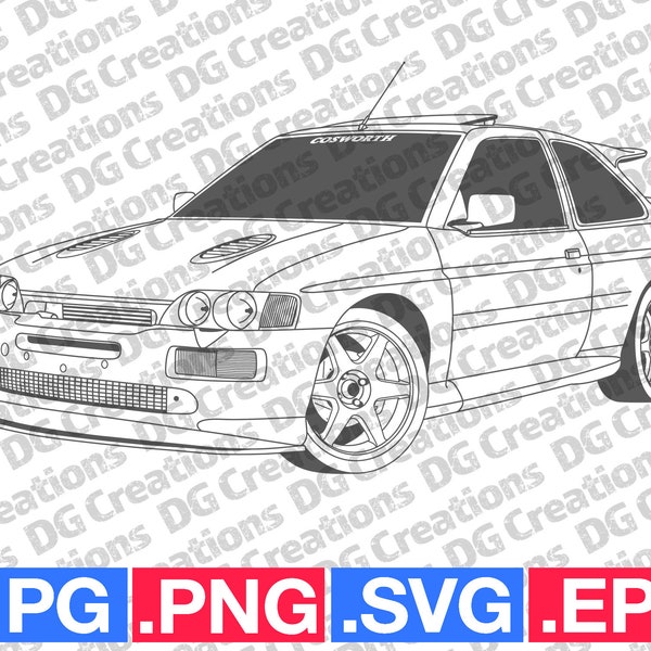Ford Escort Svg - Etsy