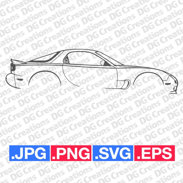 Mazda Rx7 Svg - Etsy
