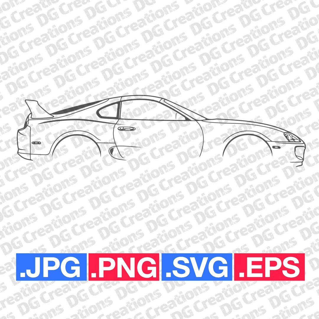 Toyota Supra 1994 Car SVG Clip Art Graphic Art Instant Download ...