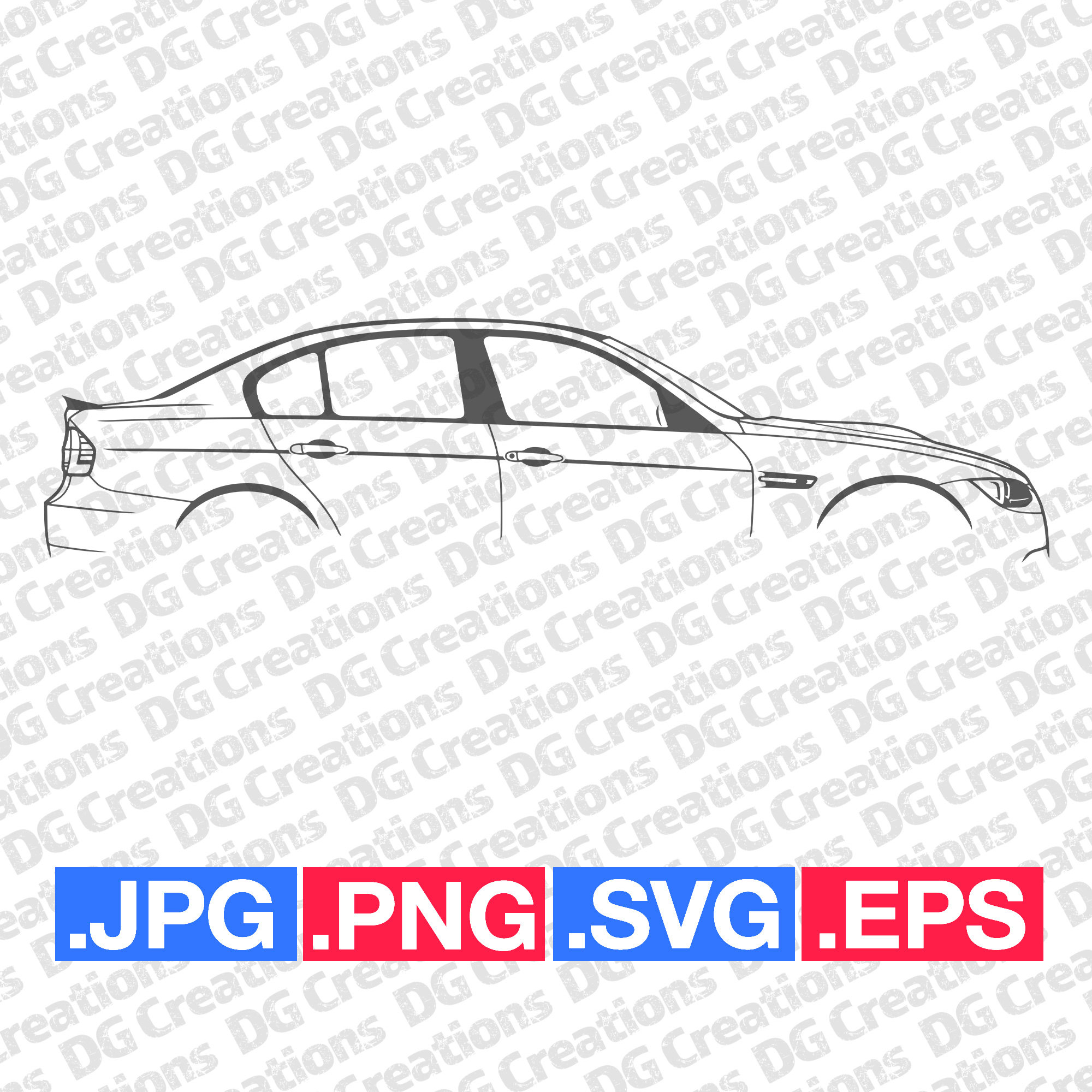 BMW E90 M3 Car SVG Clip Art Graphic Art Instant Download Illustration ...