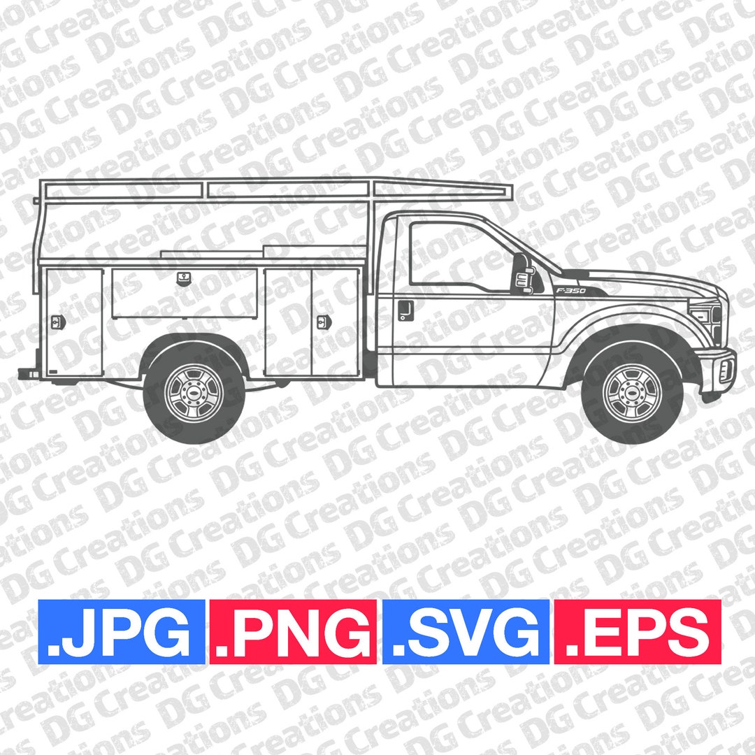 Ford F350 Pick up Work Truck 2012 Car SVG Clip Art Graphic Art Instant ...