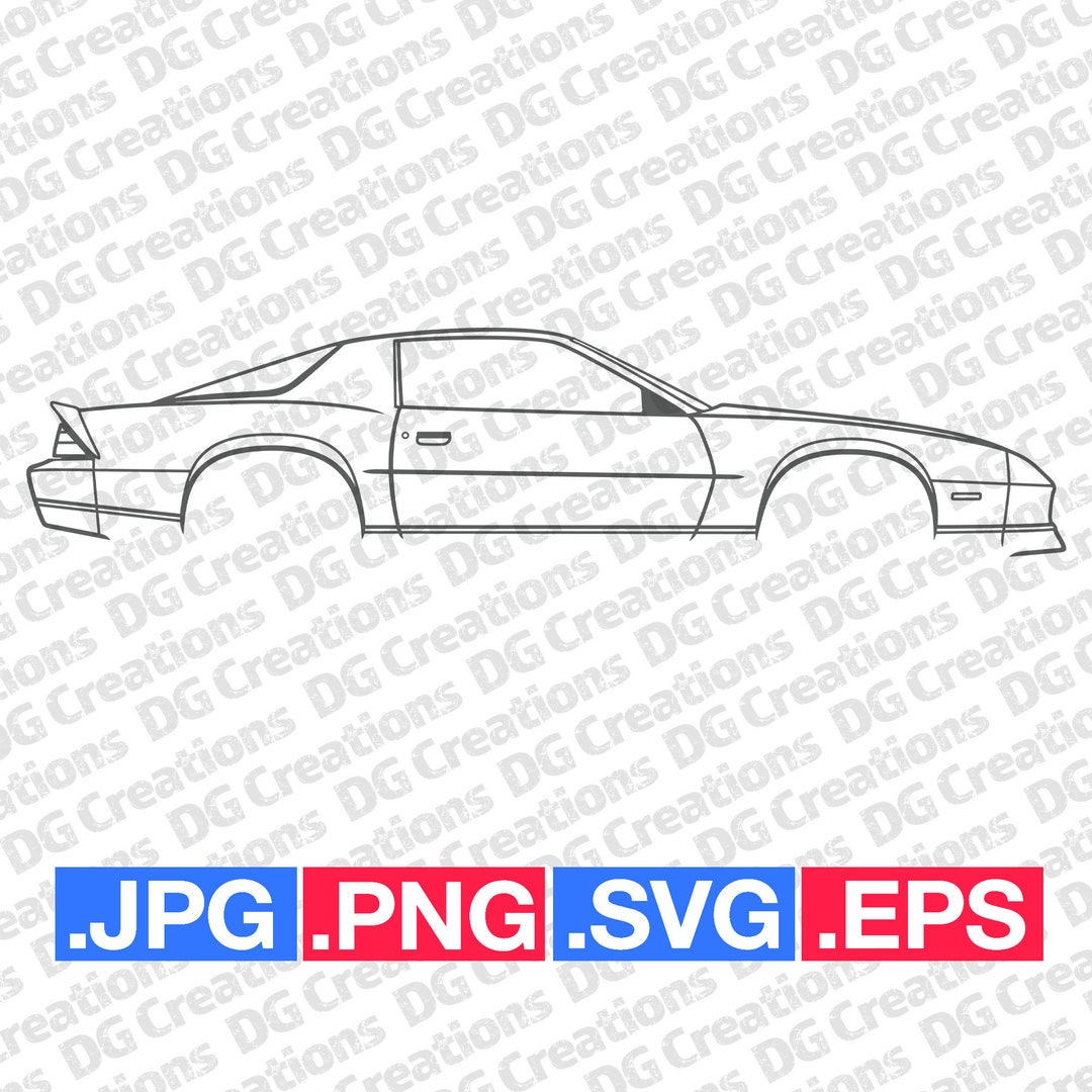 Camaro IROC 1986 Car SVG Clip Art Graphic Art Instant Download ...