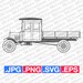 Ford Model T Grain Truck Classic Car SVG Clip Art Graphic Art Instant ...