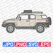 Toyota FJ Cruiser SUV Custom Car SVG Clip Art Graphic Art Instant ...