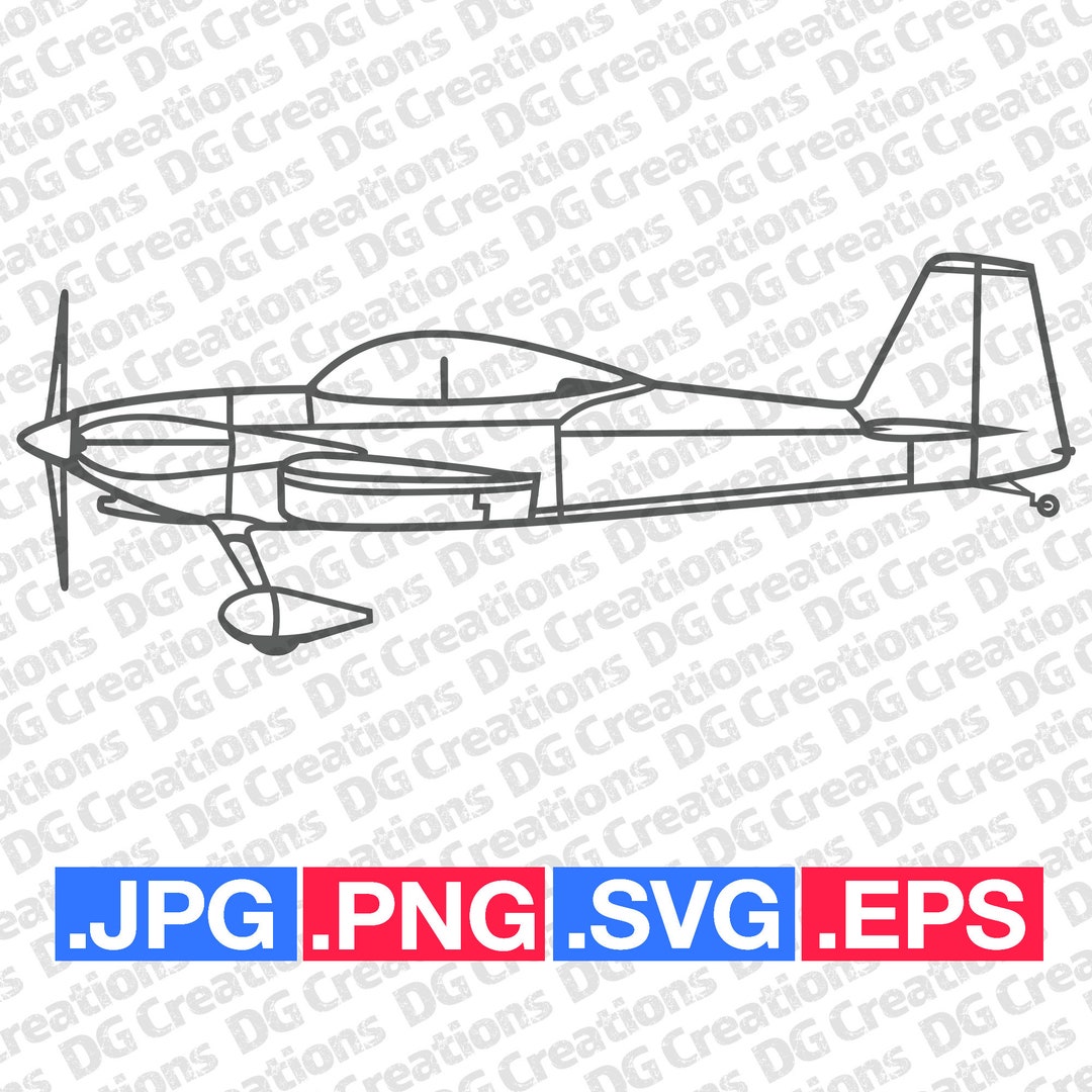 RV-4 Airplane Side Civilian Aircraft Plane SVG Clip Art Graphic Art ...