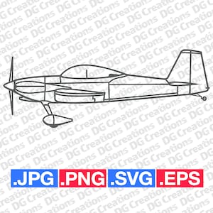 RV-4 Airplane Side Civilian Aircraft Plane SVG Clip Art Graphic Art ...