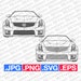 Cadillac CTS-V 2014 Front Car SVG Clip Art Graphic Art Instant Download ...