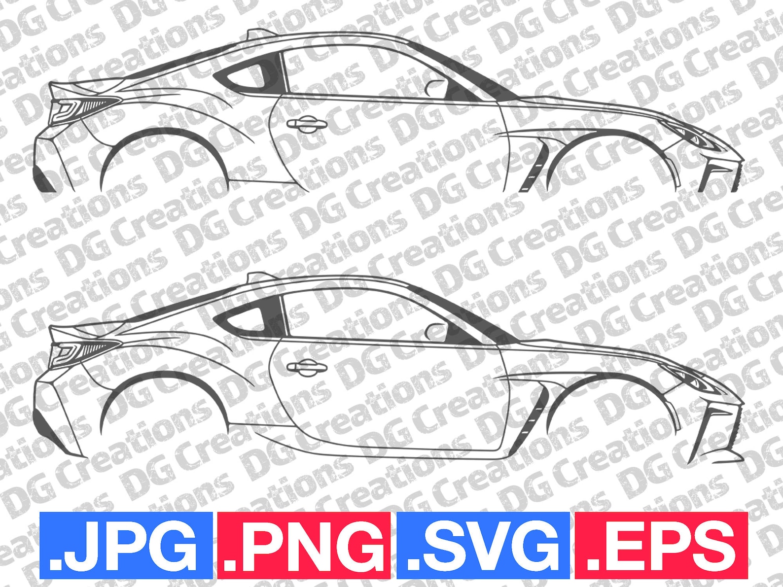 Toyota GR86 2022 Sportscar Car SVG Clip Art Graphic Art - Etsy