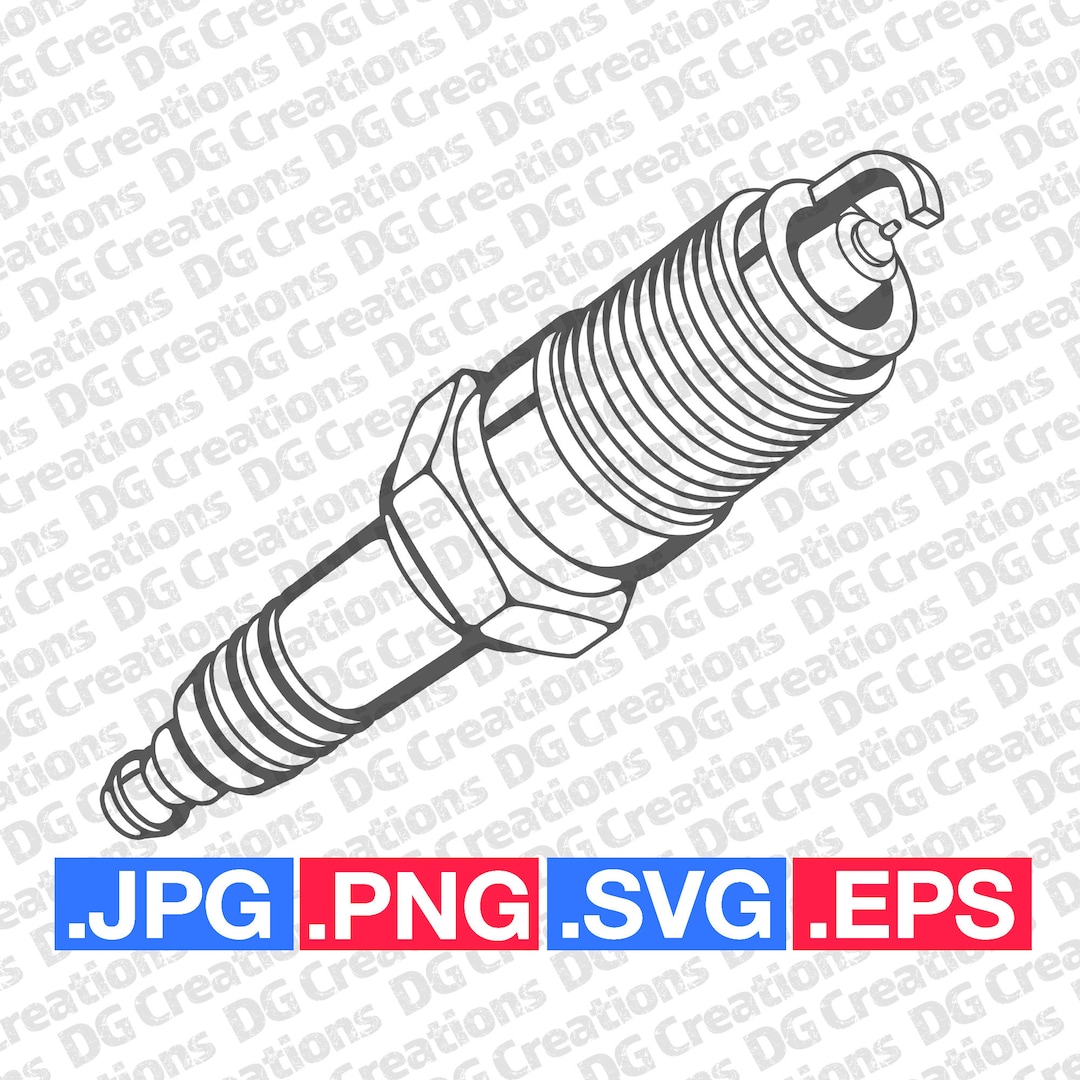 Spark Plug SVG Clip Art Graphic Art Instant Download Illustration Car ...