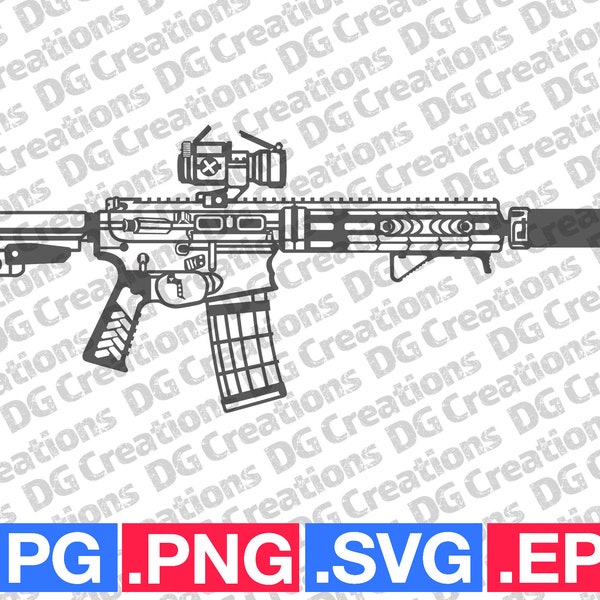 Ar15 M4 Vector - Etsy