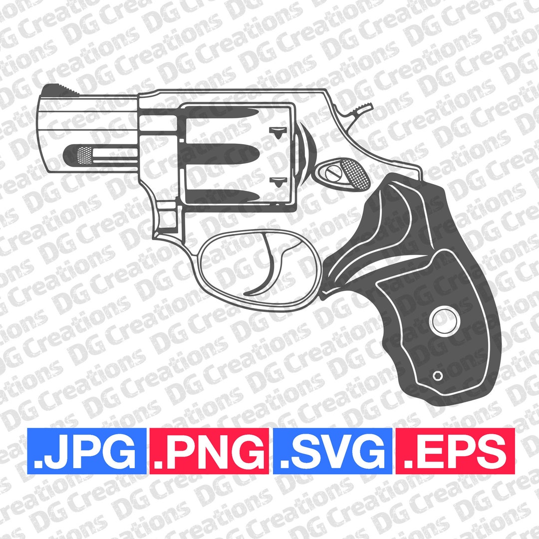 38 Special Revolver Pistol SVG Clip Art Graphic Art Instant Download ...