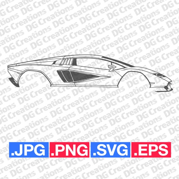 Lamborghini Countach Outline