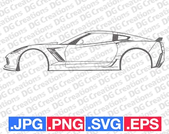 Chevrolet Corvette Grand Sport C7 Convertible Sportscar SVG Clip Art ...