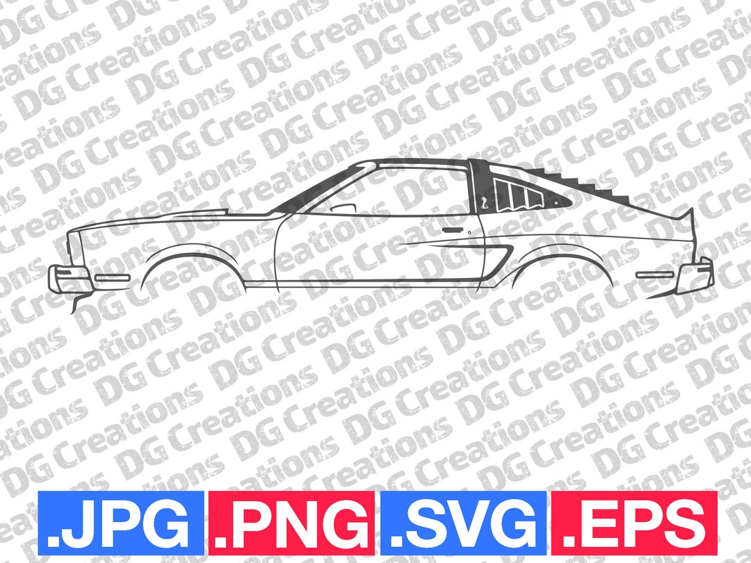 Ford Mustang II Cobra II 1978 Car SVG Clip Art Graphic Art - Etsy