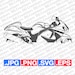 Suzuki Hayabusa Motorcycle SVG Clip Art Graphic Art Instant Download ...