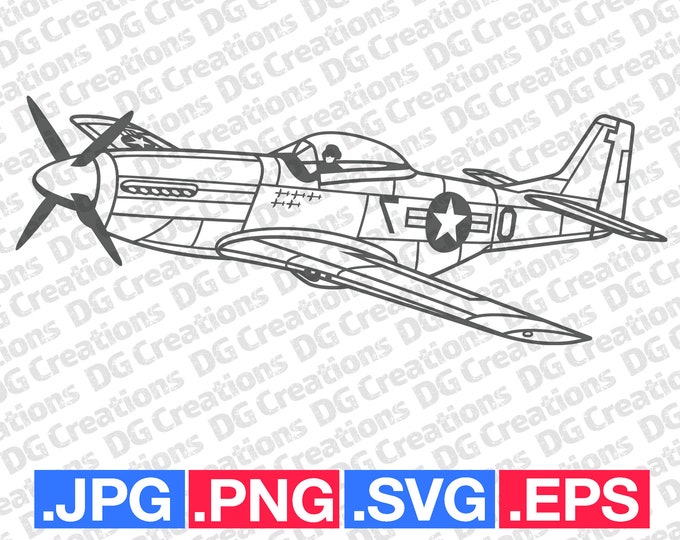 Vintage Airplane Poster P-51D Mustang P51 Exploded View Aircraft ...