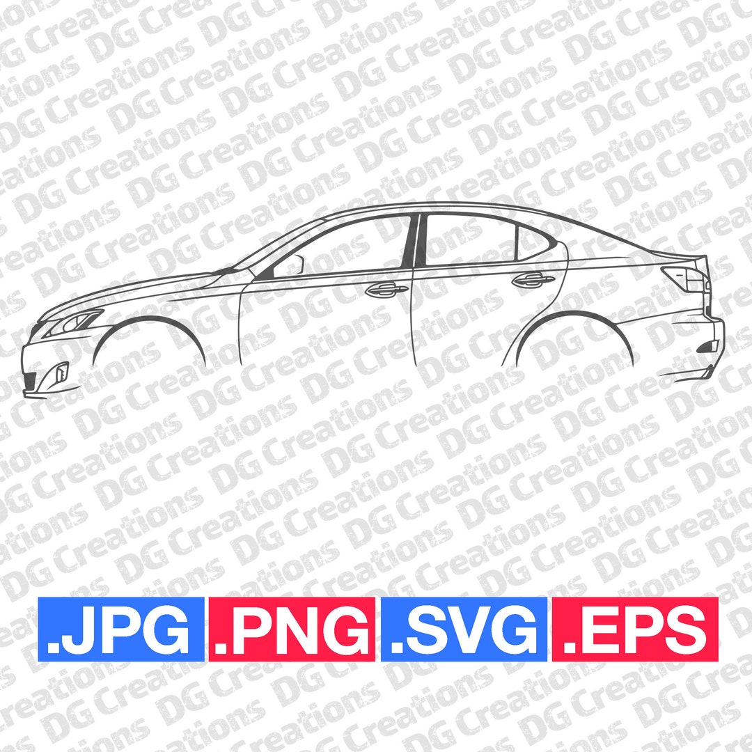 Lexus IS250 2010 Car SVG Clip Art Graphic Art Instant Download ...