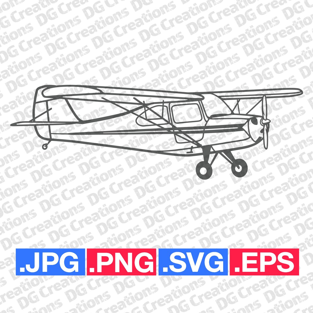 Vintage Aeronica Champ Airplane 3QTR SVG Clip Art Graphic Art Instant ...