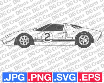 Ford Gt40 Svg - Etsy