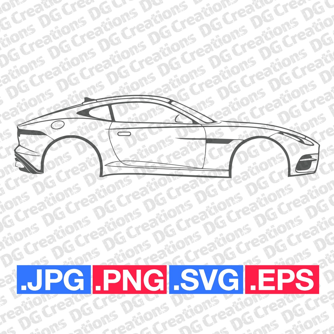 Jaguar F-type Car SVG Clip Art Graphic Art Instant Download ...