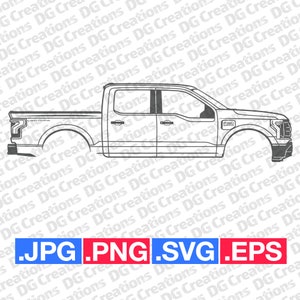 Ford Lightning 2023 Pick up Truck Car SVG Clip Art Graphic Art Instant ...