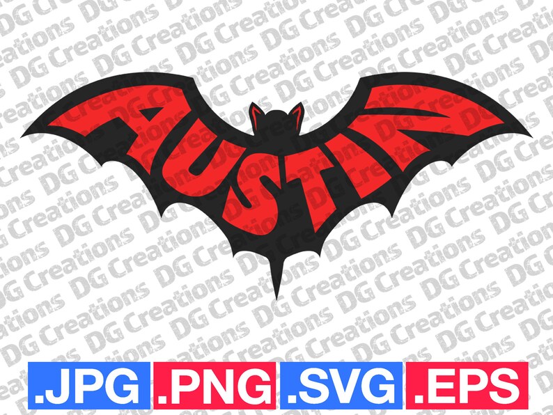 Austin Texas Bats Silhouette SVG Clip Art Graphic Art Instant - Etsy