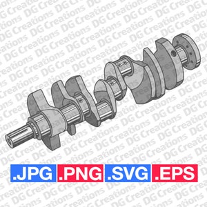 Crankshaft SVG Engine Part Clip Art Graphic Art Instant Download ...