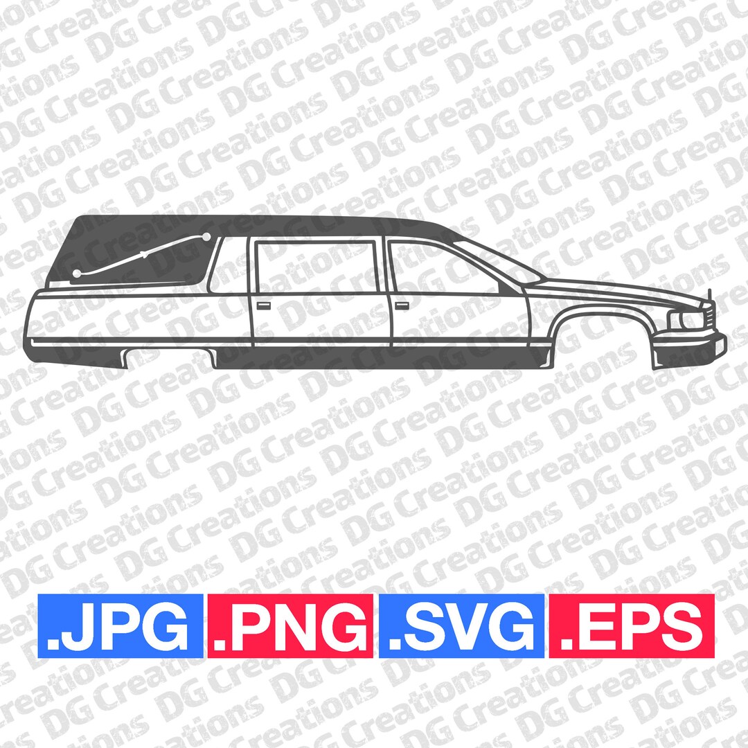 Cadillac Hearse Car SVG Clip Art Graphic Art Instant Download ...
