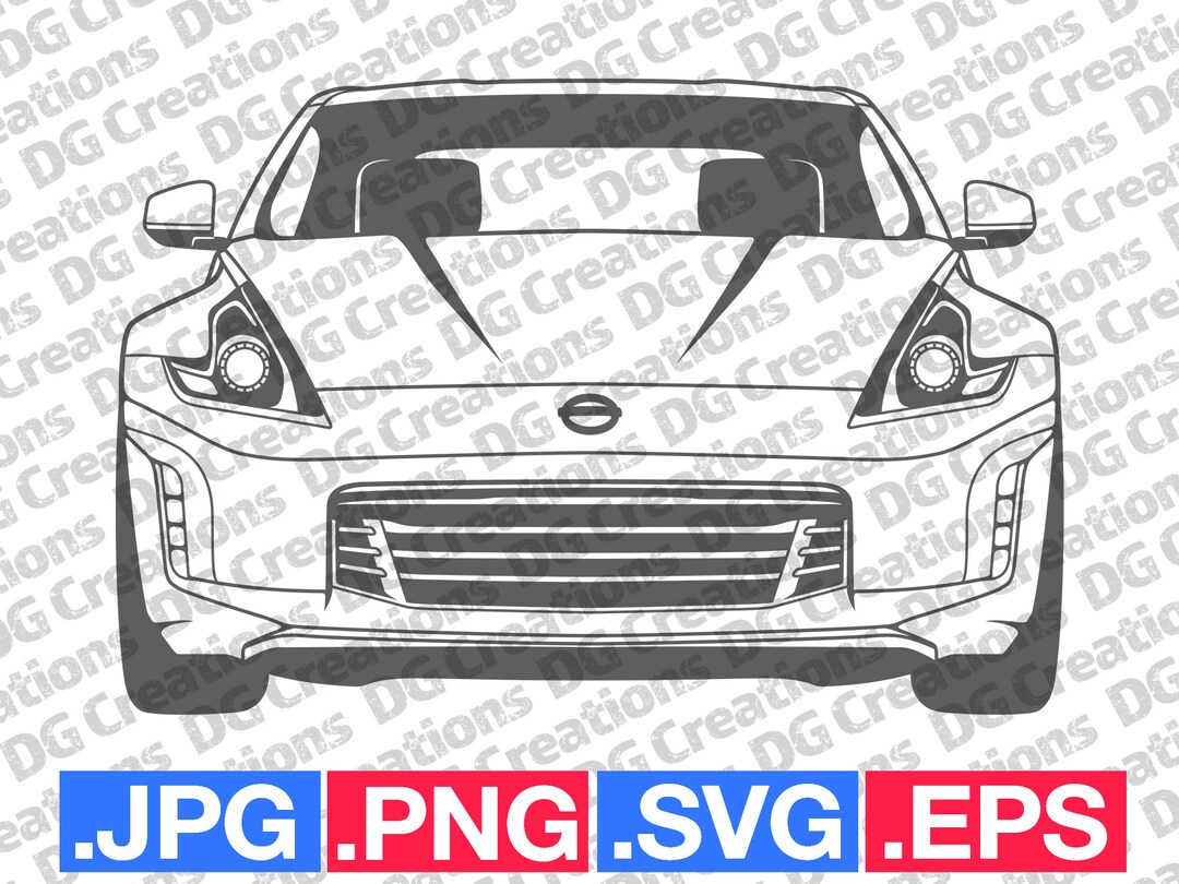 Nissan 370Z 2020 Sportscar Car SVG Front Clip Art Graphic Art - Etsy
