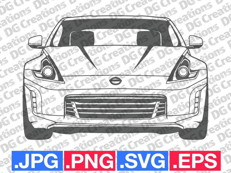 Nissan 370Z 2020 Sportscar Car SVG Front Clip Art Graphic Art - Etsy