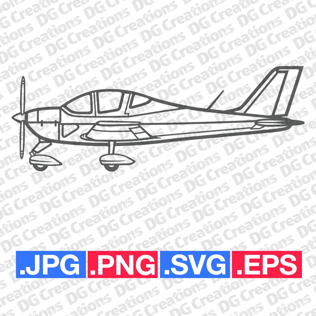 Tecnam P-mentor Sierra Airplane Side SVG Clip Art Graphic Art Instant ...