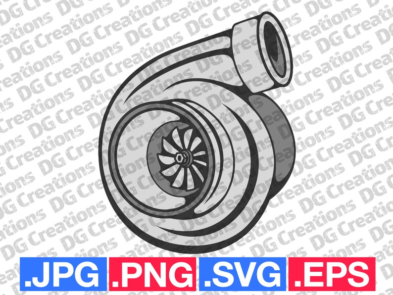 Turbocharger Turbo SVG Clip Art Graphic Art Instant Download - Etsy
